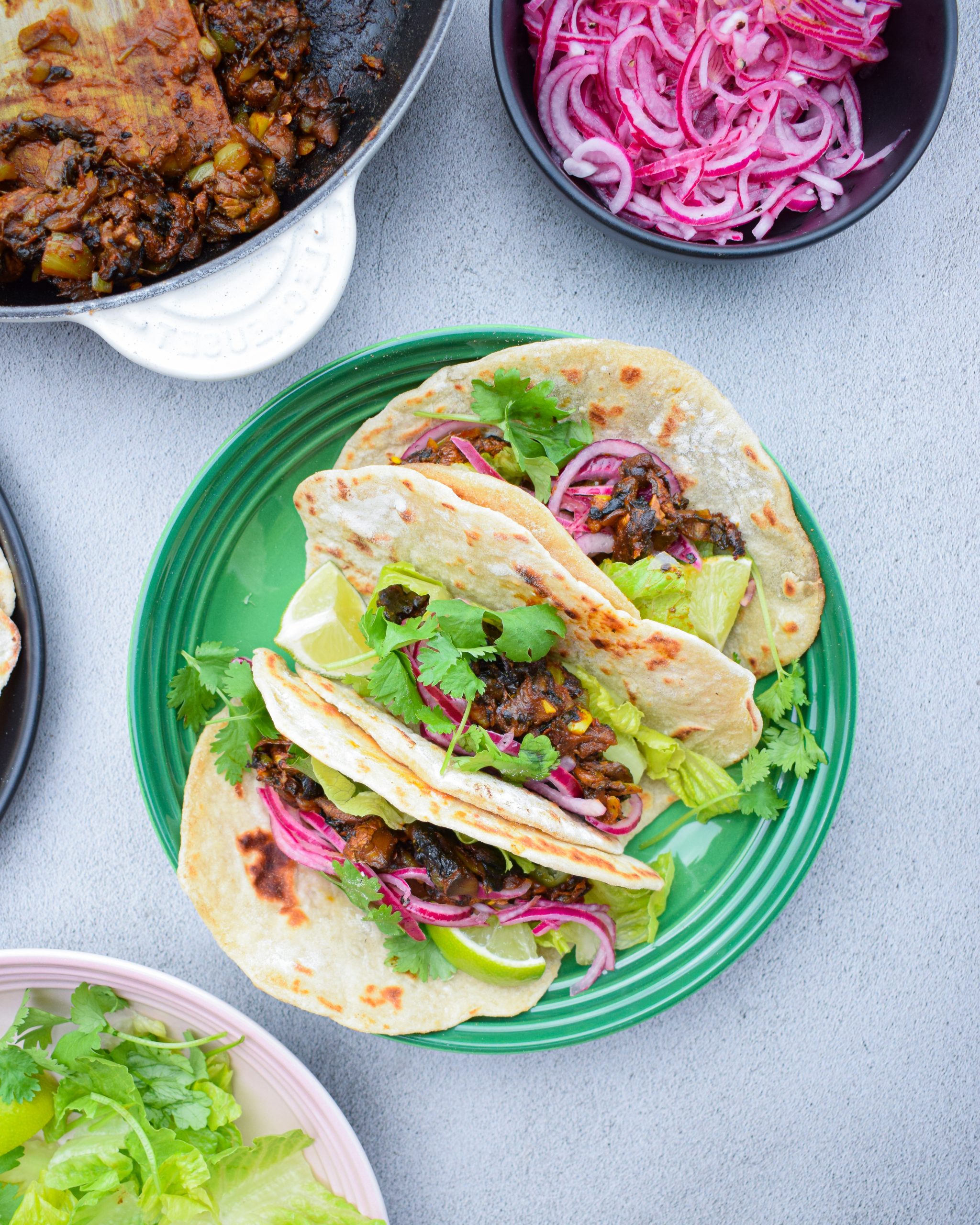 Pulled portobello barbecue tacos - vegetarisk fyld