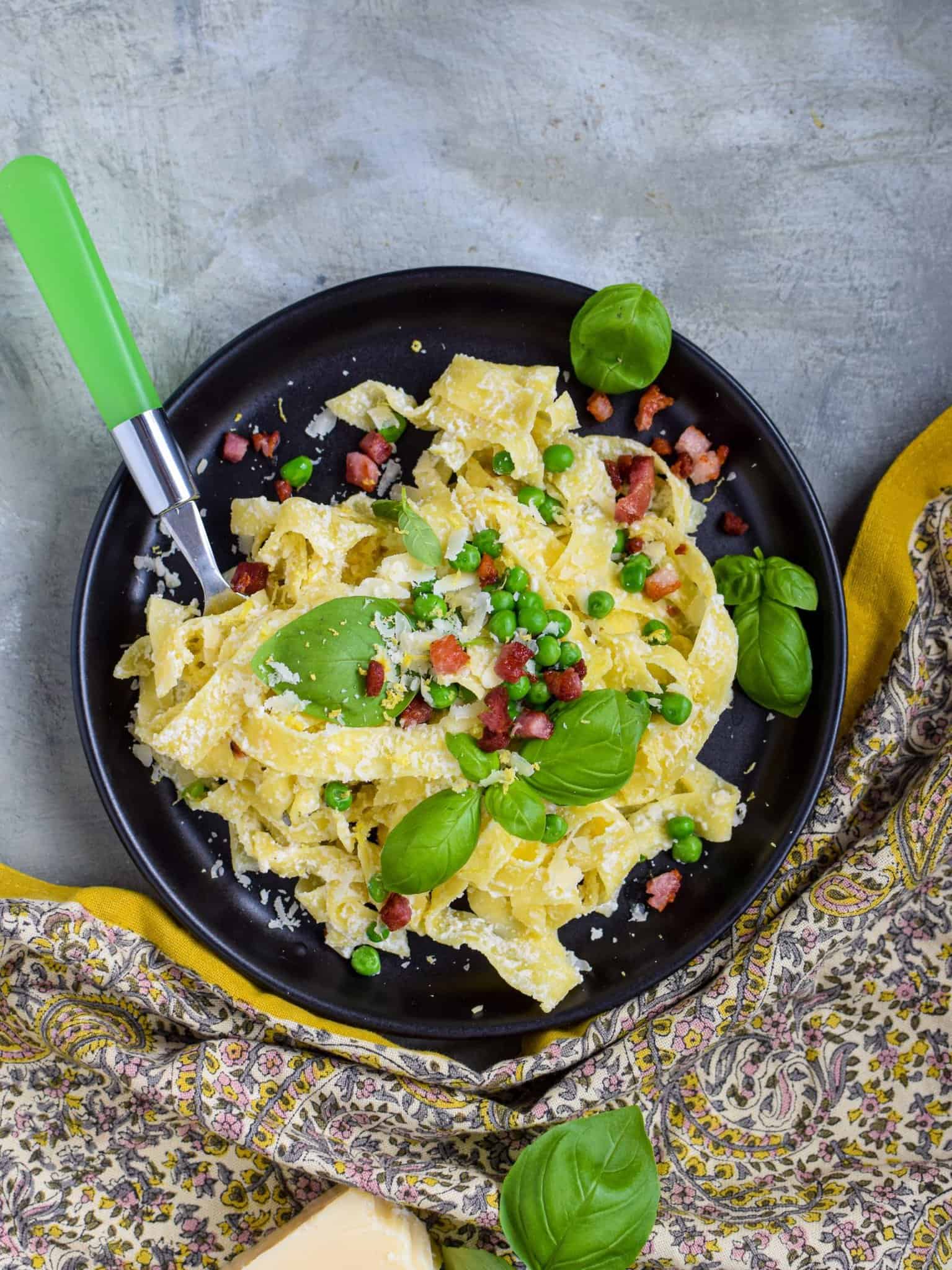 Ricotta pasta med citron og ærter på 20 minutter