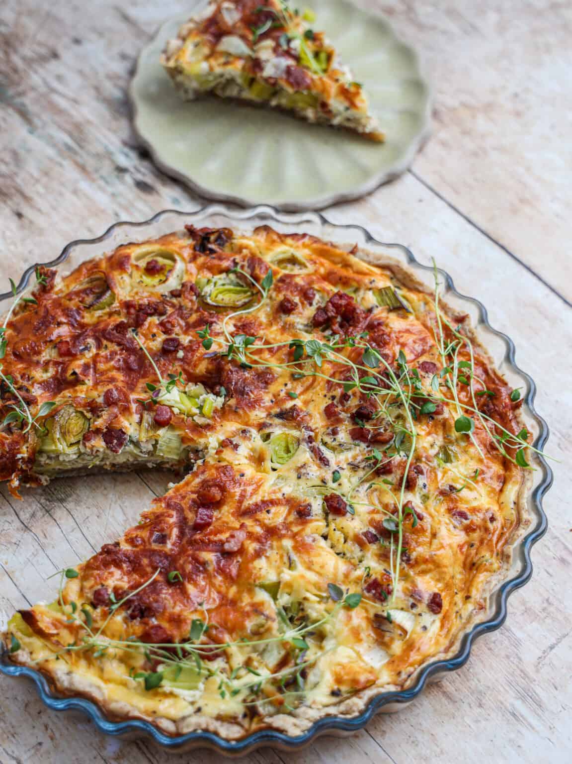 Klassisk opskrift på porretærte - nem og lækker