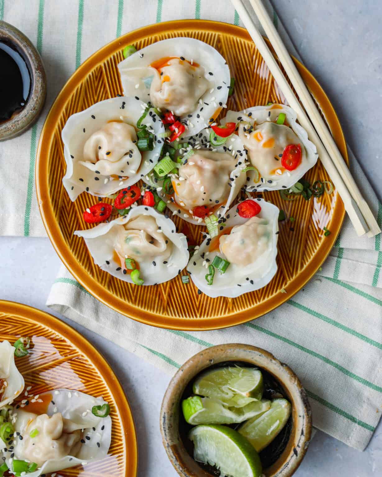 Hjemmelavet Dumplings med kylling og rejer - Emma Olsen
