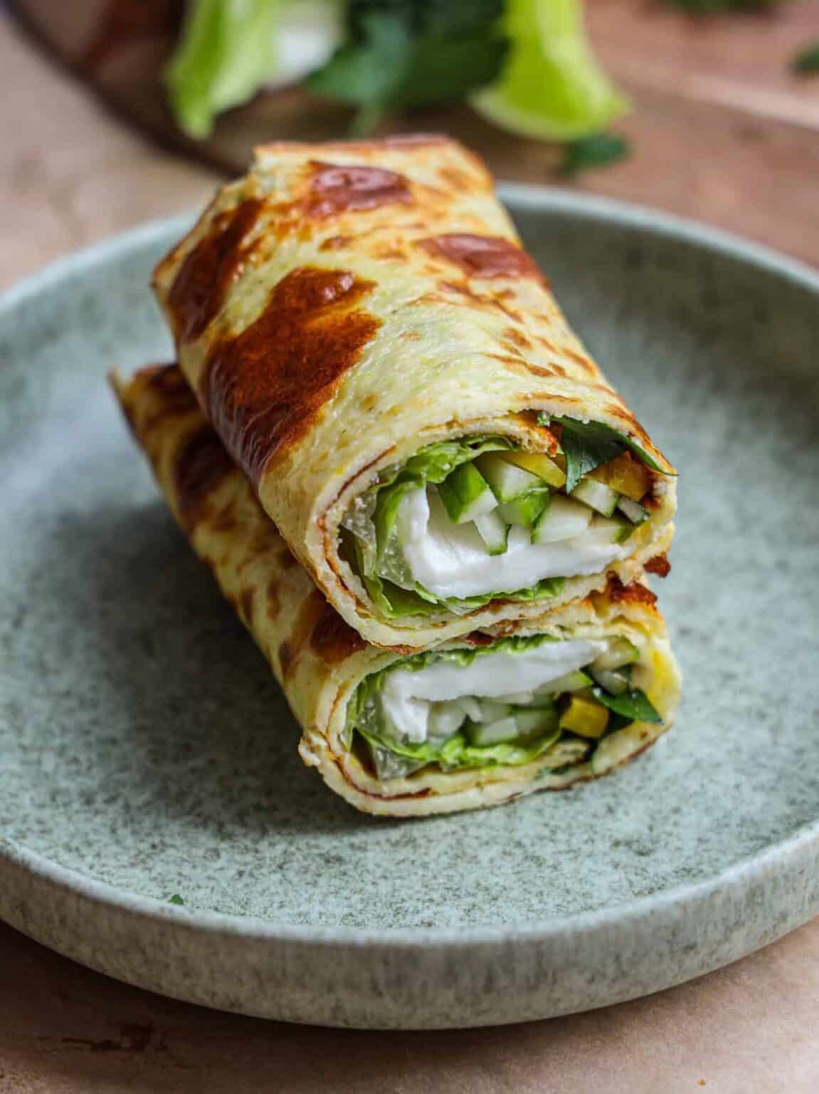 Wrap med hytteost og æg - en nem og sund frokost